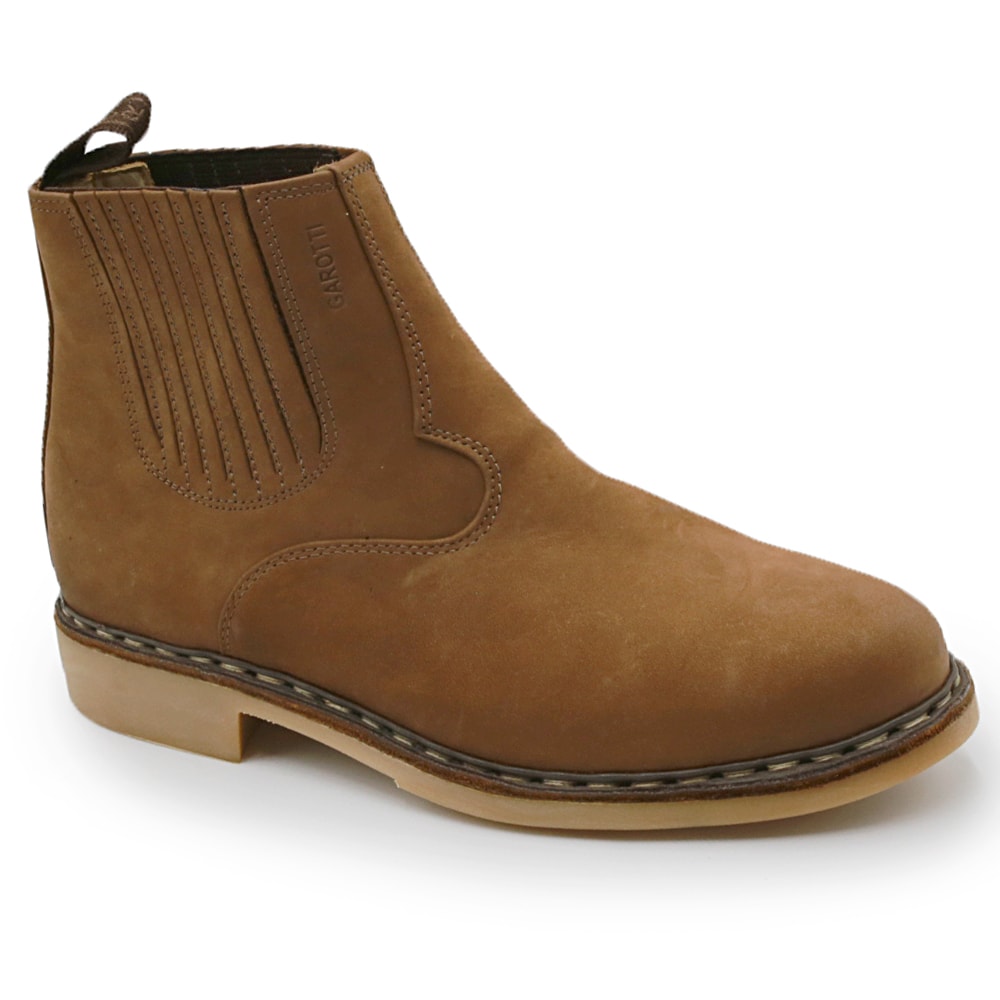 Botina Garotti Masculino Couro Cafe - 241657 - Anita Shoes