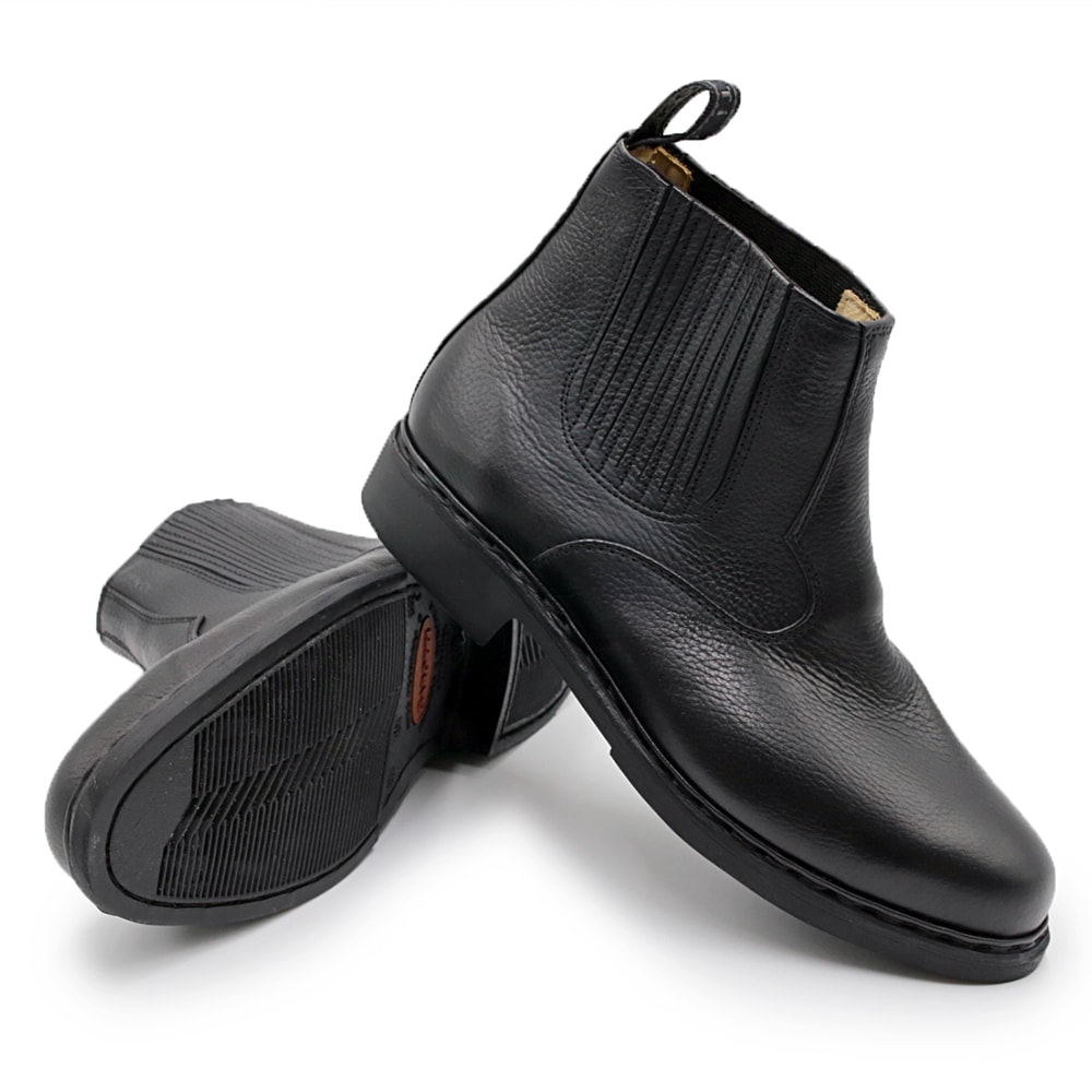 Botina Garotti Masculino Couro Preto - 241657 - Anita Shoes