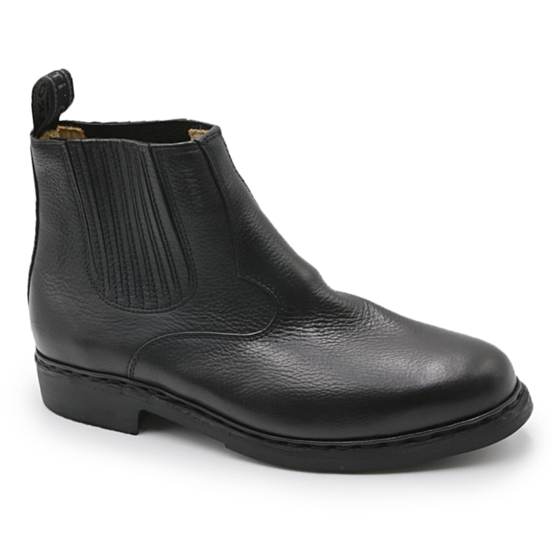 Botina Garotti Masculino Couro Preto - 241657 - Anita Shoes