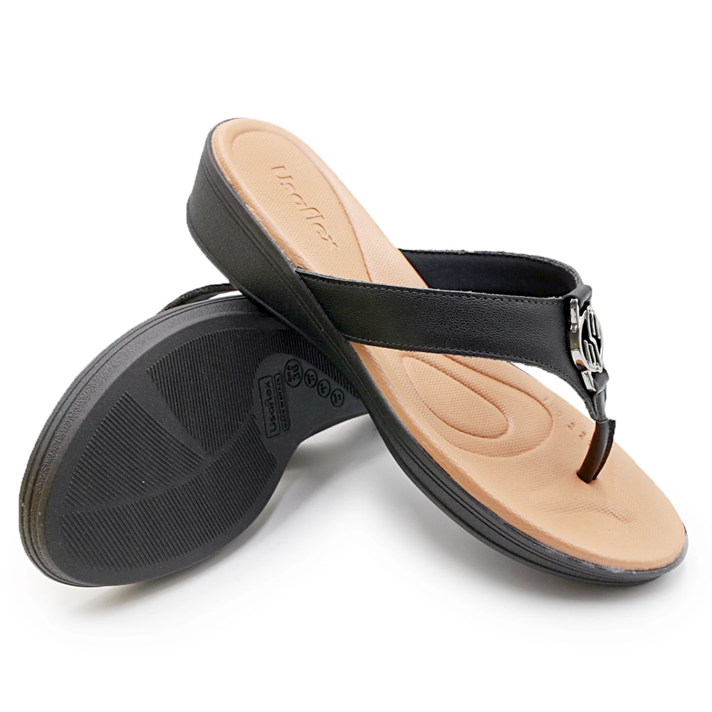 Chinelo Feminino Usaflex Preto - 238563 - Anita Shoes