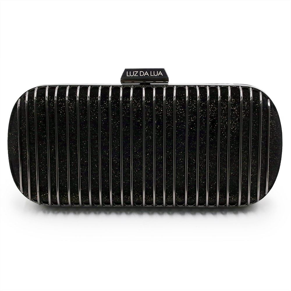 Clutch Luz Da Lua Feminina Preto - 255545 - Anita Shoes