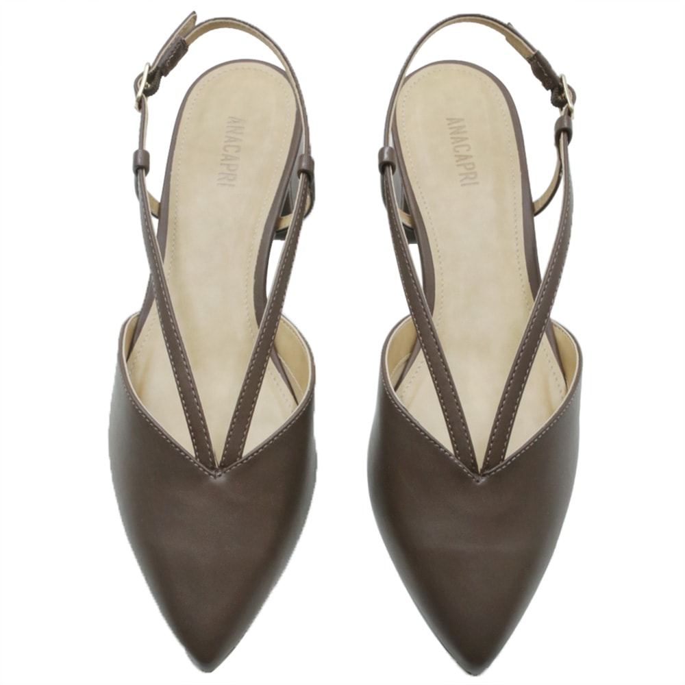 FEMININO CHANEL BAIXO ANA CAPRI C3070500060002 CACAU - Anita Shoes