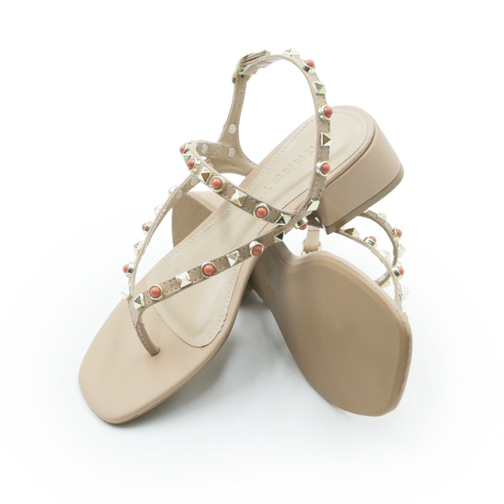 FEMININO SANDALIA BAIXA FERRETTI 45422V2 MESTICO NEW ANTIQUE - Anita Shoes