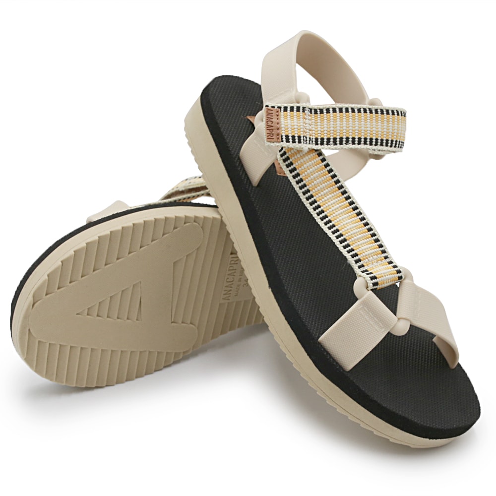 Papete Ana Capri Feminina Multi/Neutro - 244312 - Anita Shoes