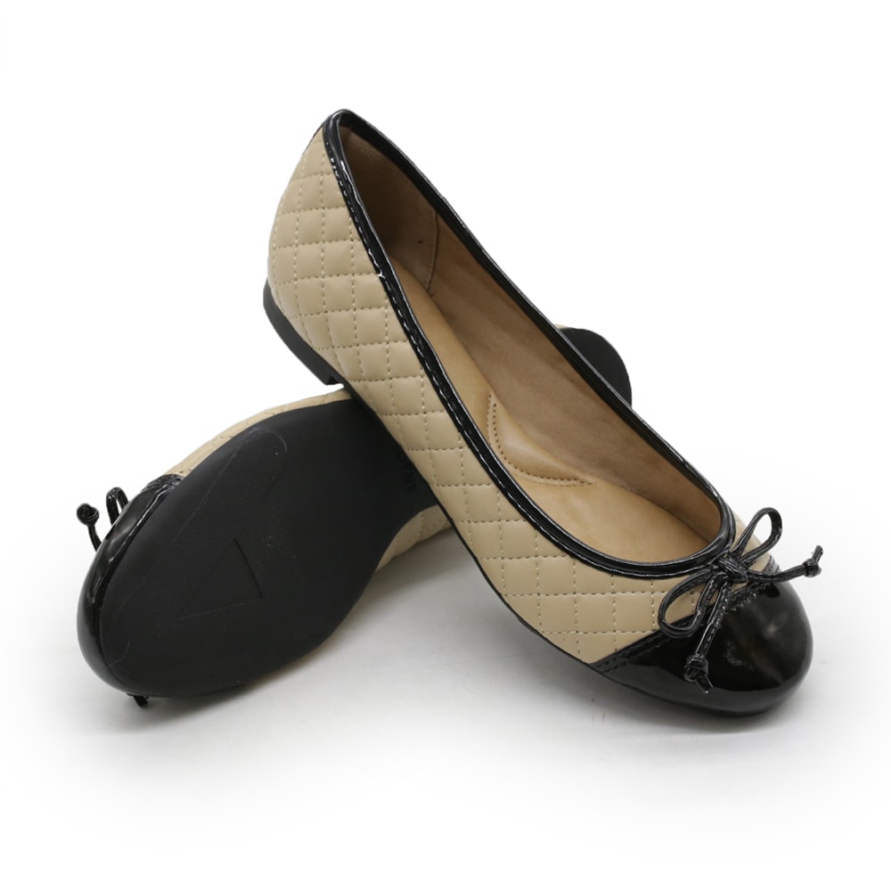Sapatilha Ana Capri Feminina Bege/Preto - 248133 - Anita Shoes