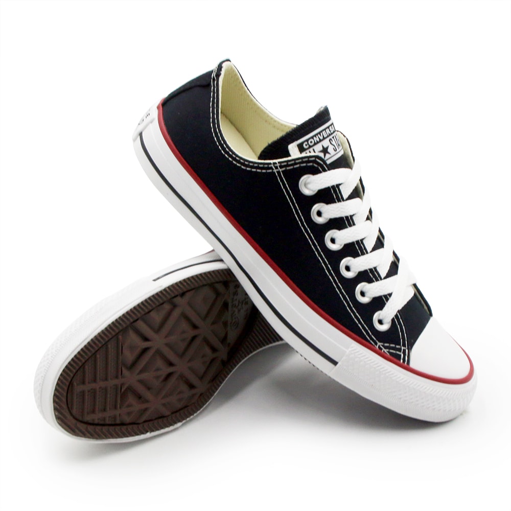 Tenis All Star Tradicional Masculino Preto/Vermelho - 187084 - Anita Shoes