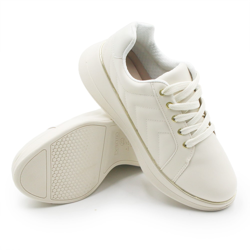 Tenis Beira Rio Feminino Branco - 267722 - Anita Shoes