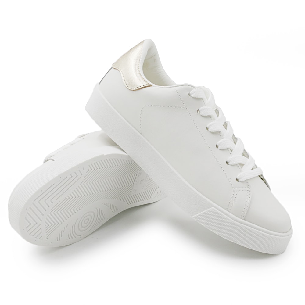 Tenis Casual Pva Anita Branco/Ouro Light - 248273 - Anita Shoes