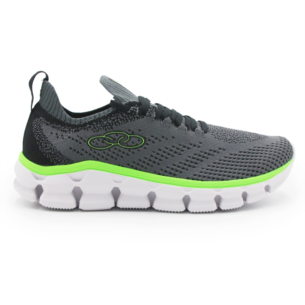 Tenis Olympikus Cygnus Masculino Chumbo/Green - 263108 - Anita Shoes